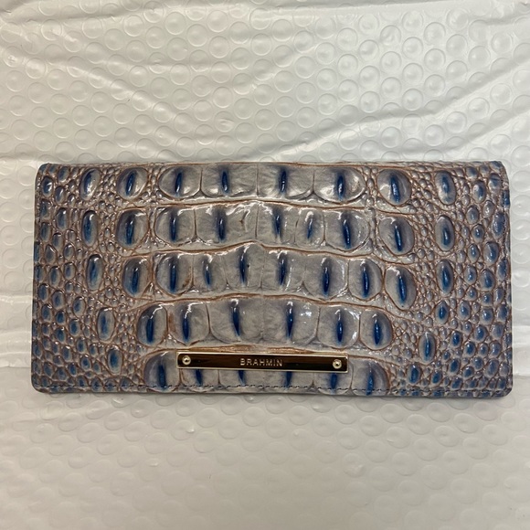 Brahmin | Bags | Brahmin Washed Indigo Ady Wallet | Poshmark